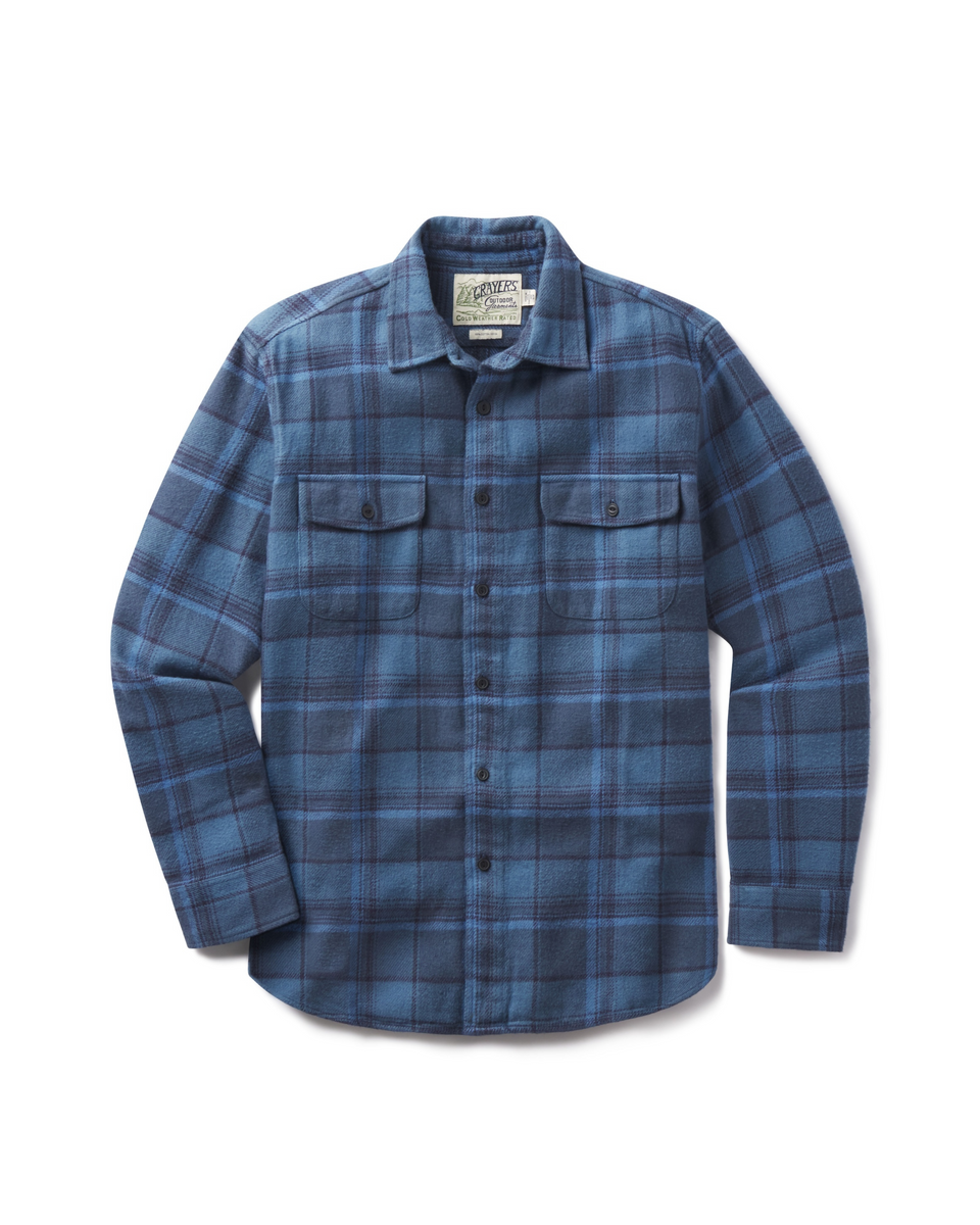 Scarboro Heritage Heavy Flannel - Navy Auburn – Grayers
