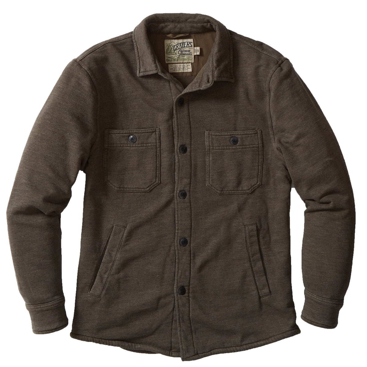Dunlop Waffle Lined Shirt Jacket SMP - Olive (Final Sale)* – Grayers